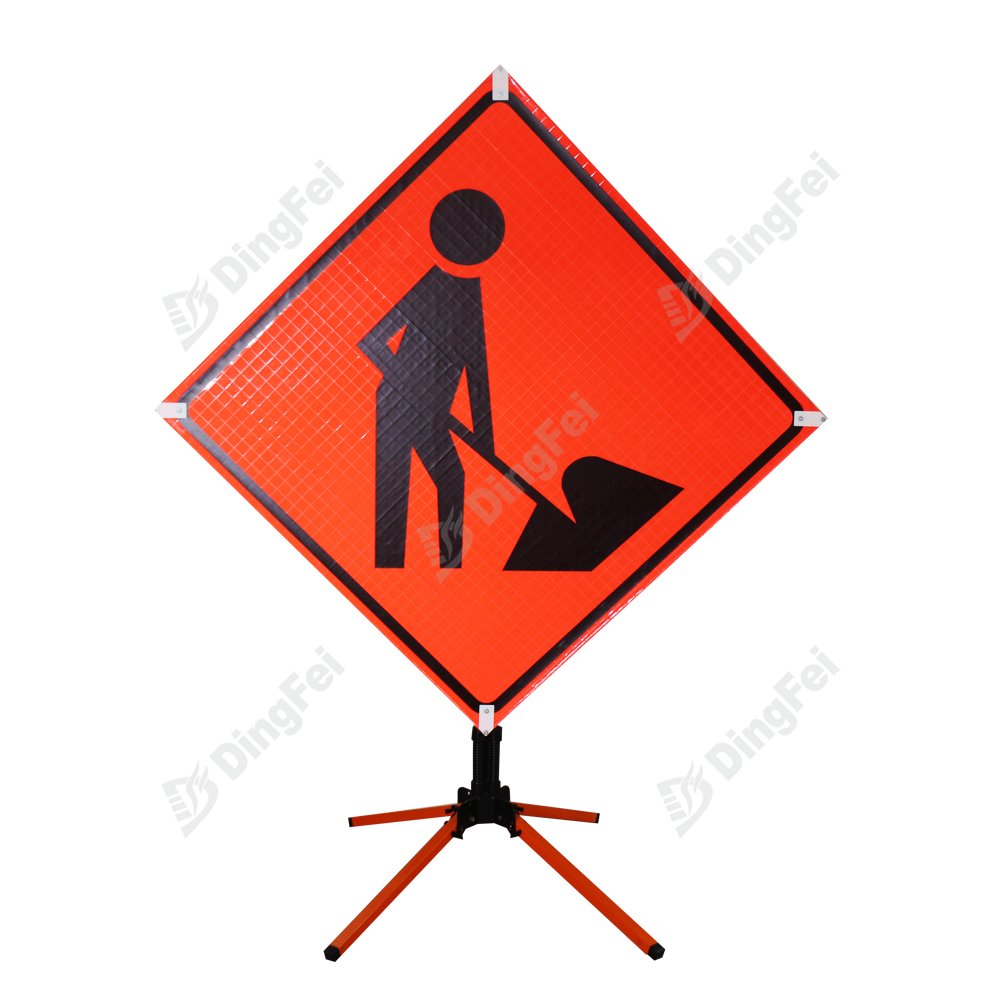 Road Safety Construction Reflective Roll Up Traffic Sign | Prismatic ...