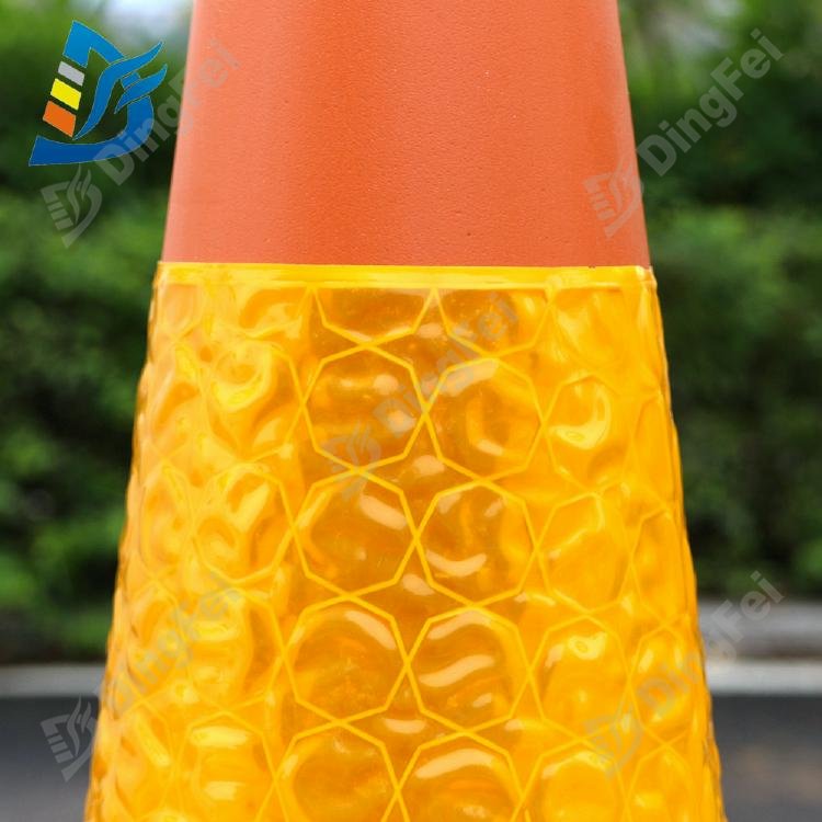 Custom PVC 500MM Reflective Traffic PVC Cone Sleeve Reflective Collar ...