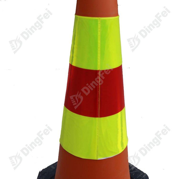 Custom Road Safety Reflective Yellow Traffic Cone Sleeve | Prismatic ...