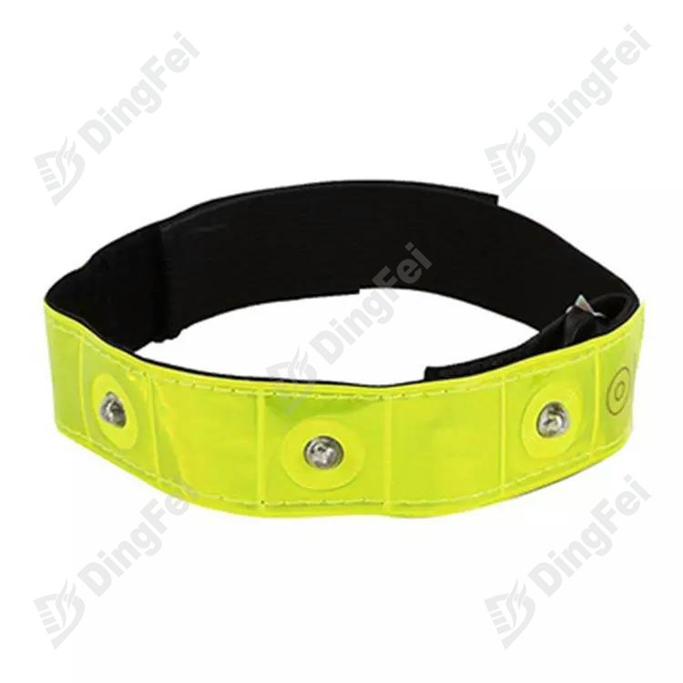 Yellow Reflective LED Slap Band For Cyclists | Prismatic reflective ...