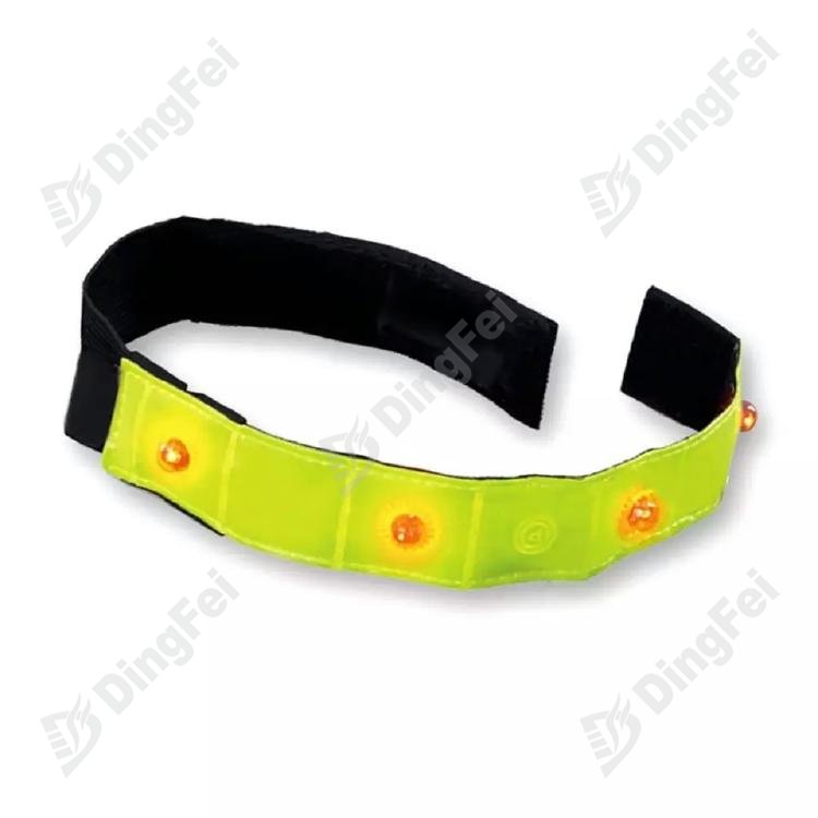 Yellow Reflective LED Slap Band For Cyclists | Prismatic reflective ...