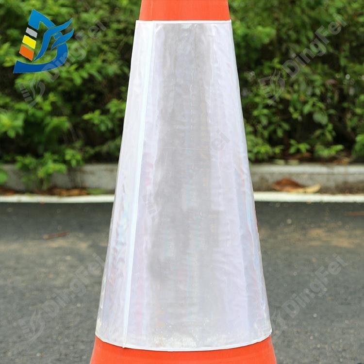 Custom Logo High Visibility Reflective Traffic Cone Sleeve | Prismatic ...