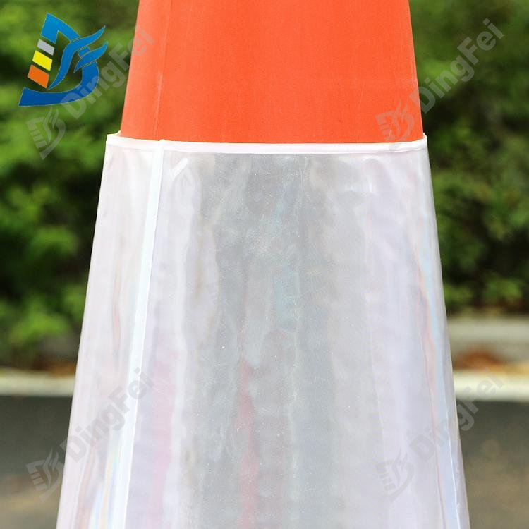 Custom Logo High Visibility Reflective Traffic Cone Sleeve | Prismatic ...