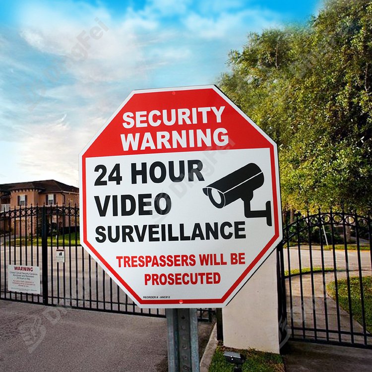 Reflective Security Yard 24 Hour Camera Video Signs | Prismatic ...