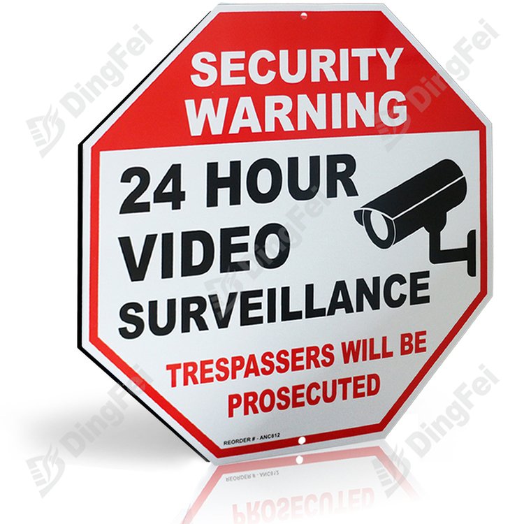 Reflective Security Yard 24 Hour Camera Video Signs | Prismatic ...