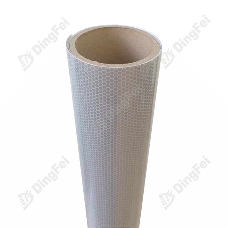 White PVC Material Glass Beads Reflective Sheeting Film Roll ...