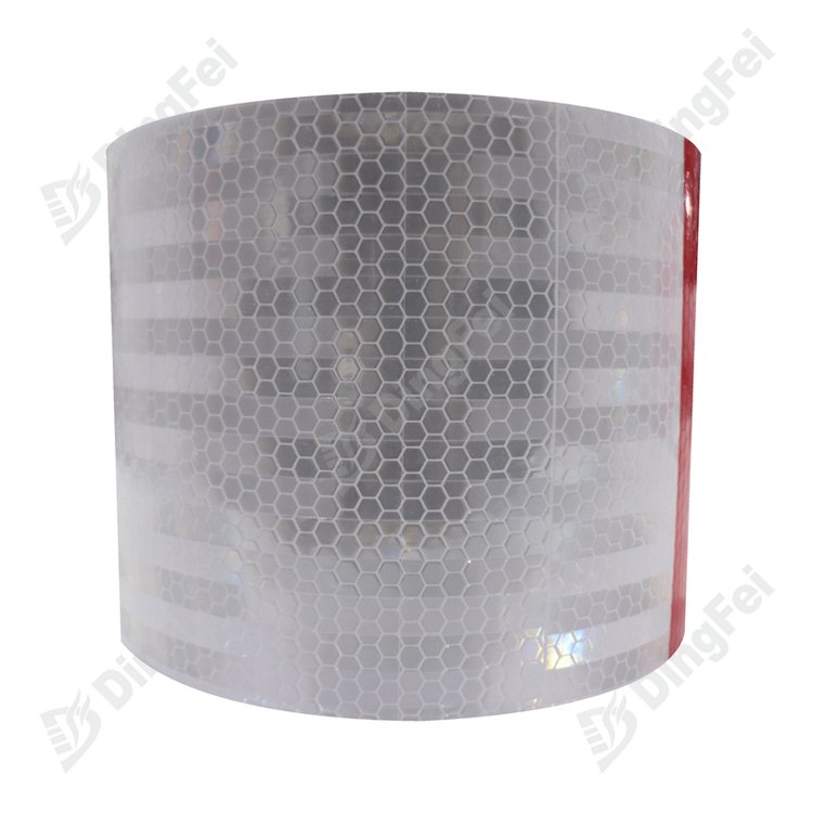 Red White 15CM*50M PVC Reflective Tape Roll | Prismatic reflective film ...