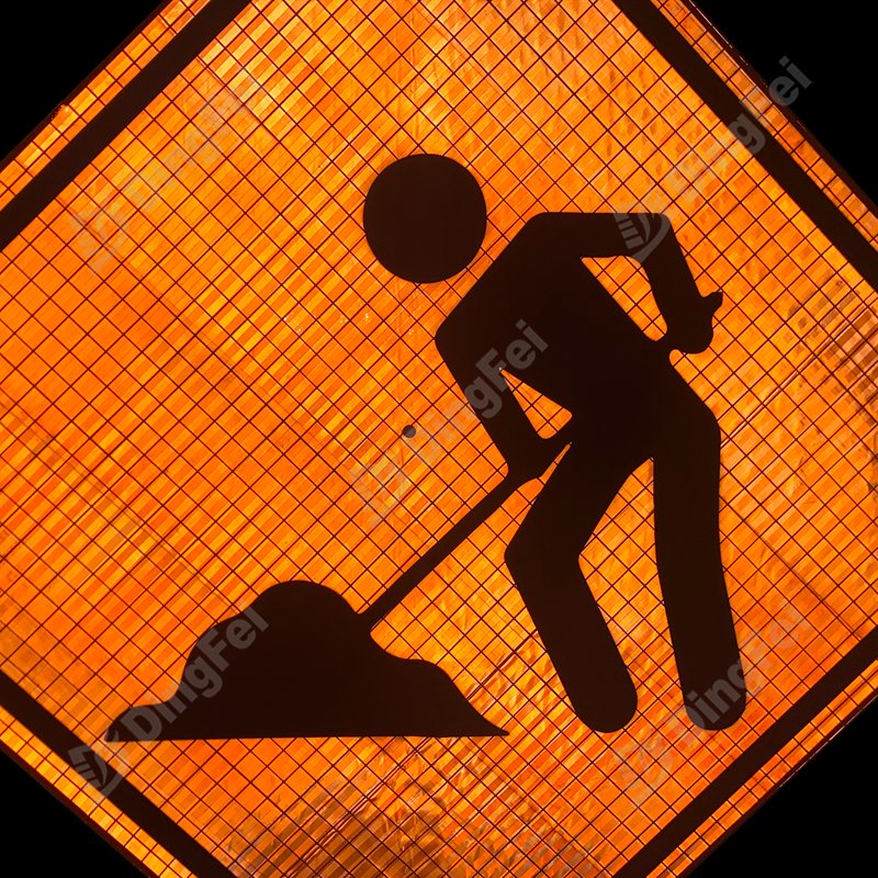 Roll Up Construction Signs | Prismatic reflective film, PVC cone sleeve ...