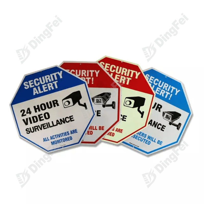 24 Hour Surveillance Sign | Prismatic reflective film, PVC cone sleeve ...