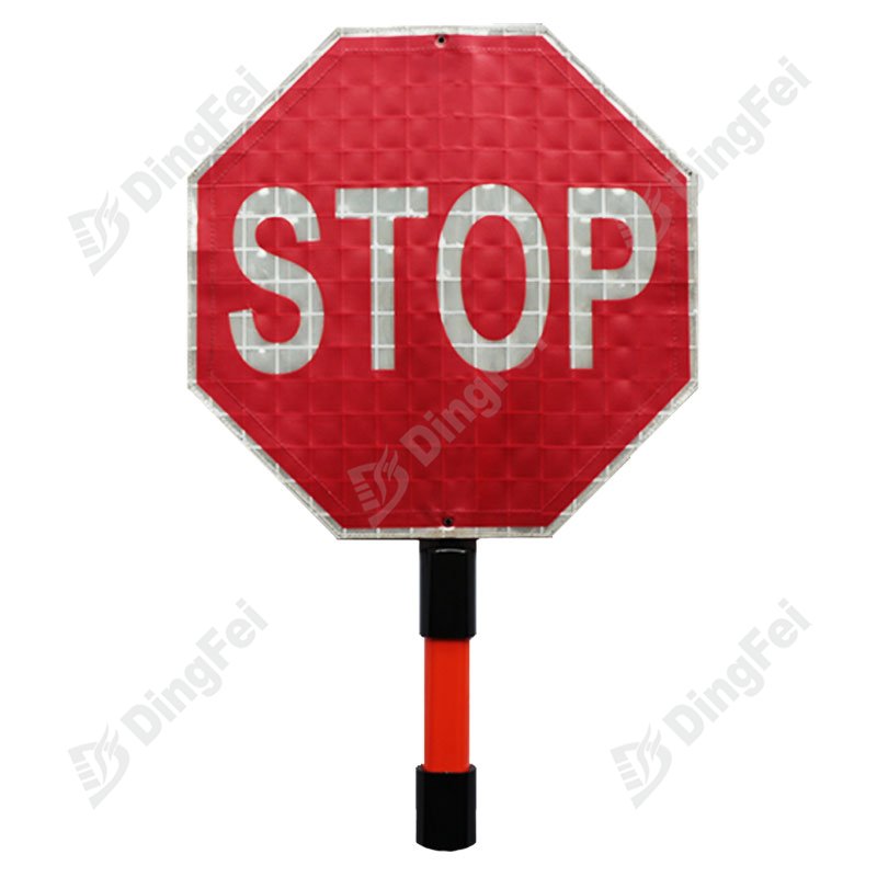 Roll Up Stop Sign | Prismatic reflective film, PVC cone sleeve ...