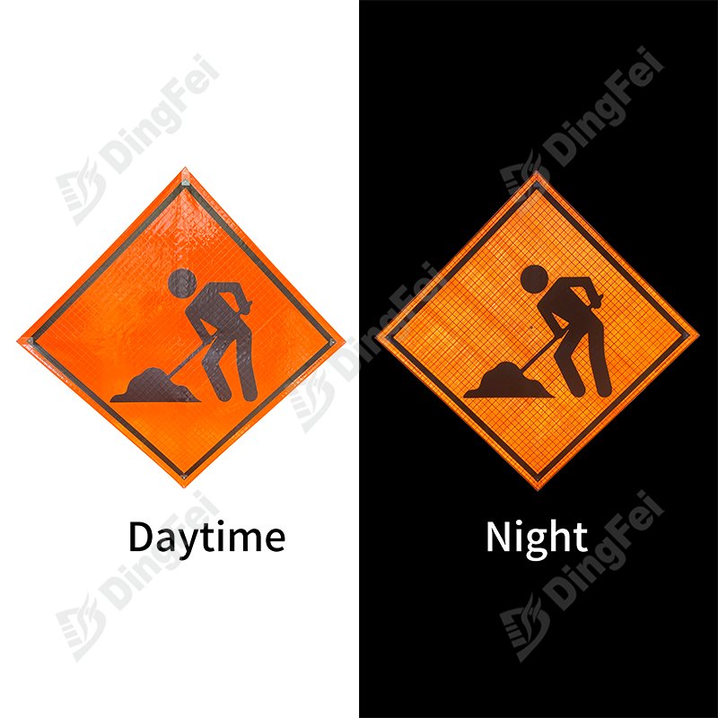 Roll Up Road Signs | Prismatic reflective film, PVC cone sleeve ...