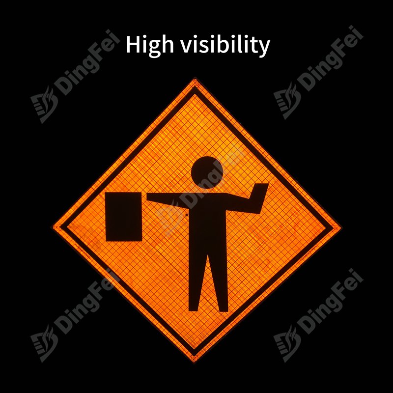 Flagger Ahead Roll Up Traffic Sign | Prismatic reflective film, PVC ...