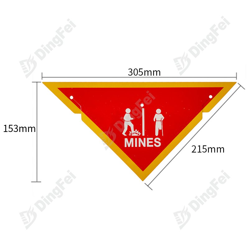 Mines Triangle Signs | Prismatic reflective film, PVC cone sleeve ...