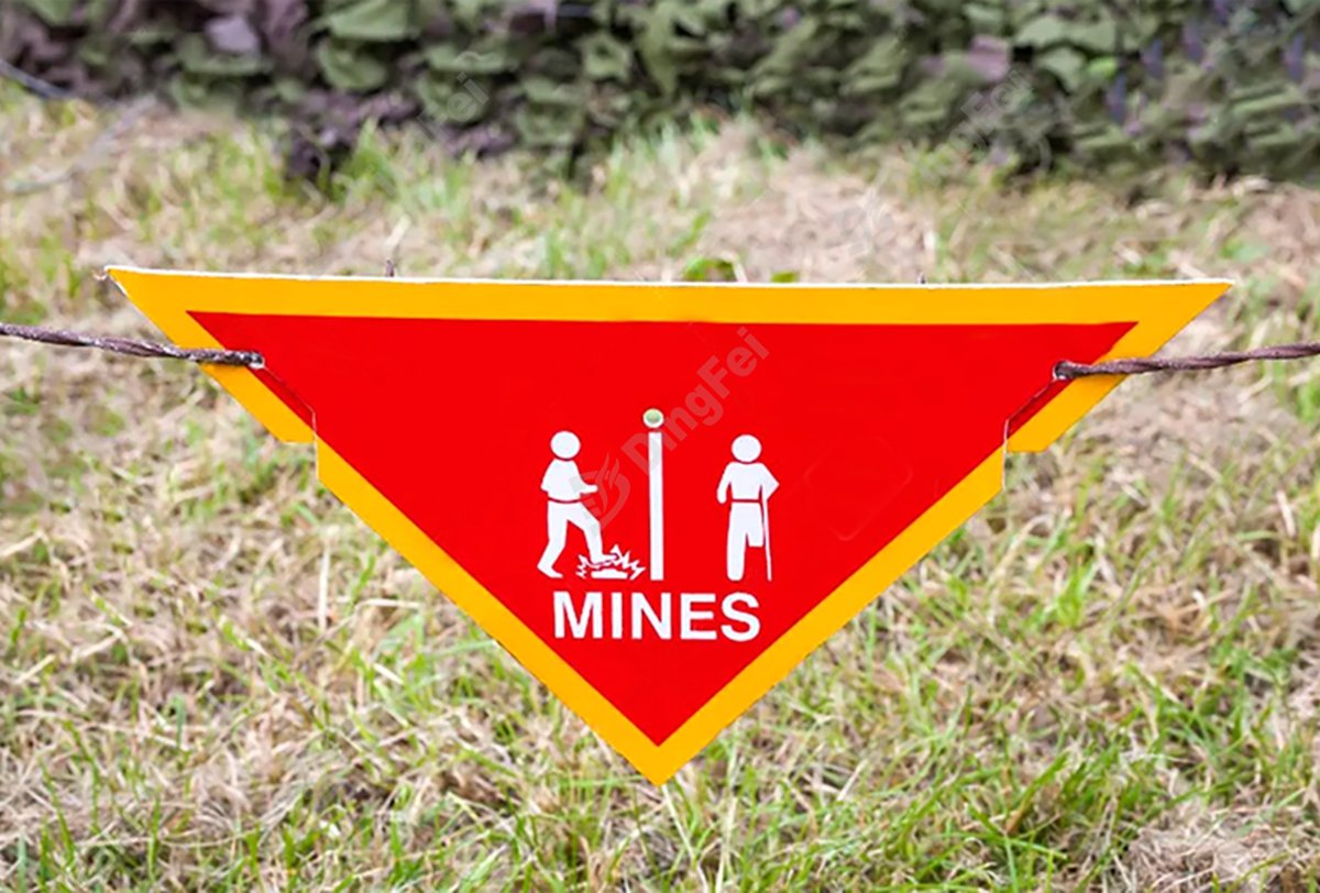 Mines Triangle Signs | Prismatic reflective film, PVC cone sleeve ...