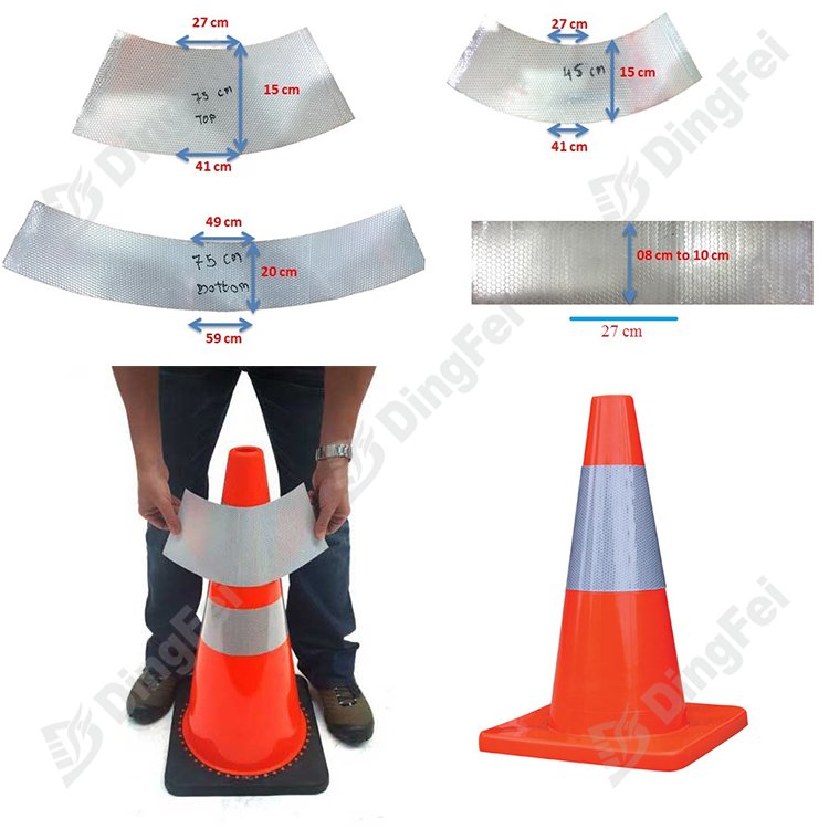 Reflective Cone Collars | Prismatic reflective film, PVC cone sleeve ...