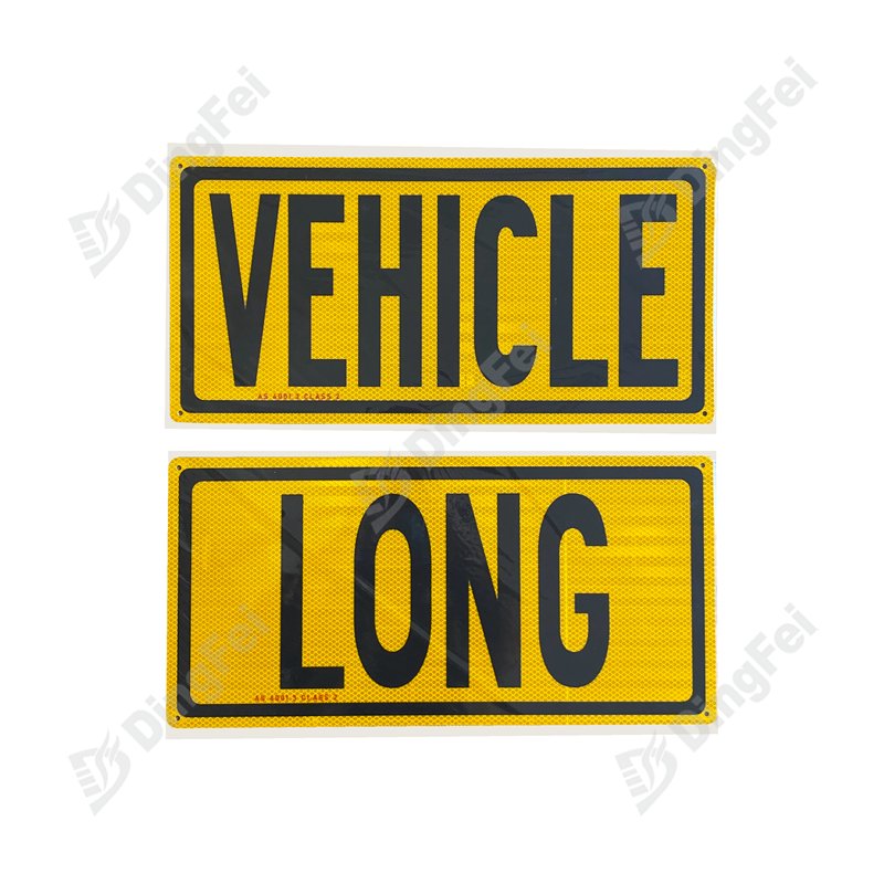 Long Vehicle Reflective Metal Sign | Prismatic reflective film, PVC ...