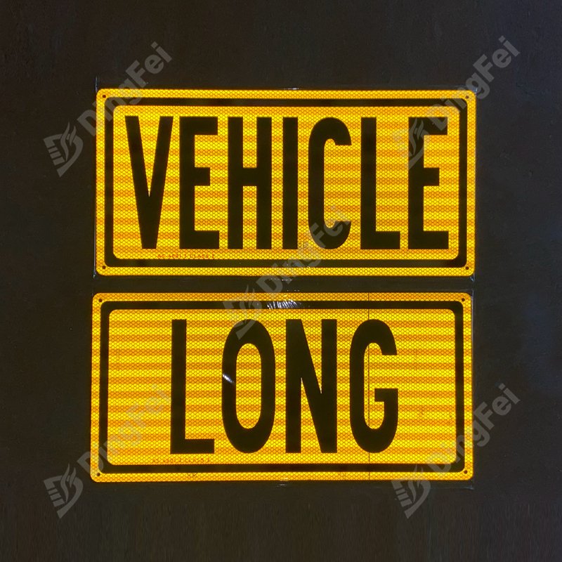Long Vehicle Reflective Metal Sign | Prismatic reflective film, PVC ...