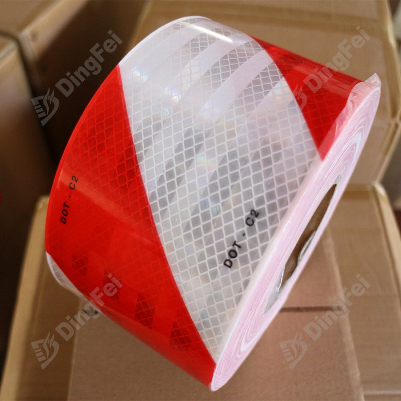 4 Inch DOT Reflective Tape | Prismatic reflective film, PVC cone sleeve ...