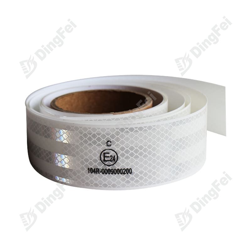 White ECE 104R Reflective Tape | Prismatic reflective film, PVC cone ...