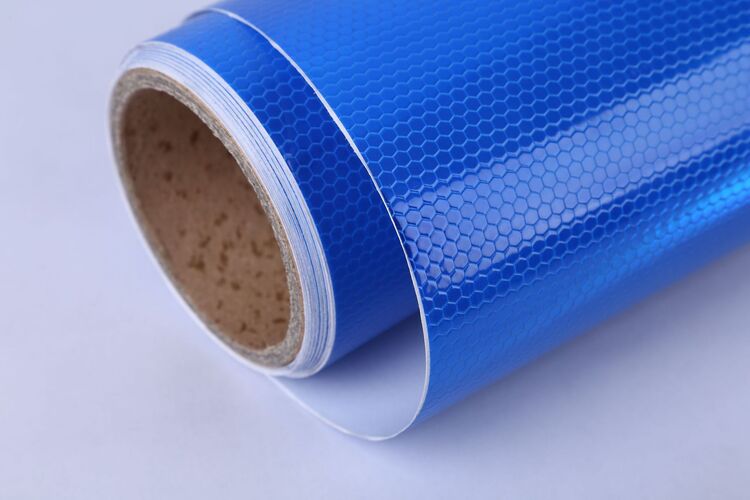 Blue Reflective Honeycomb PVC Vinyl Sheeting | Prismatic reflective ...