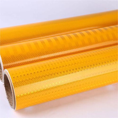 Yellow Reflective Honeycomb PVC Vinyl Sheeting | Prismatic reflective ...