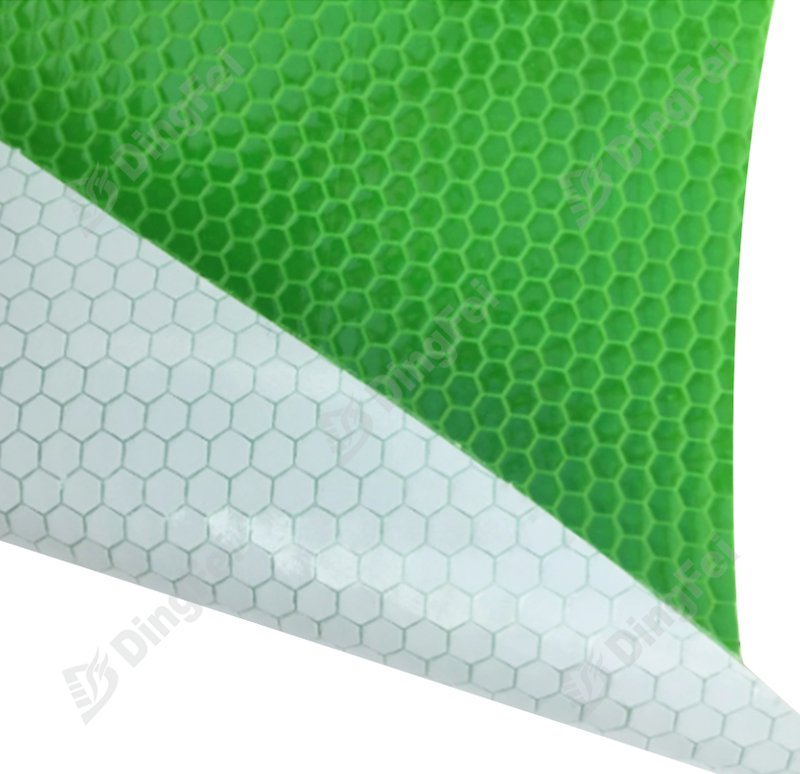 Green Reflective Honeycomb PVC Vinyl Sheeting | Prismatic reflective ...