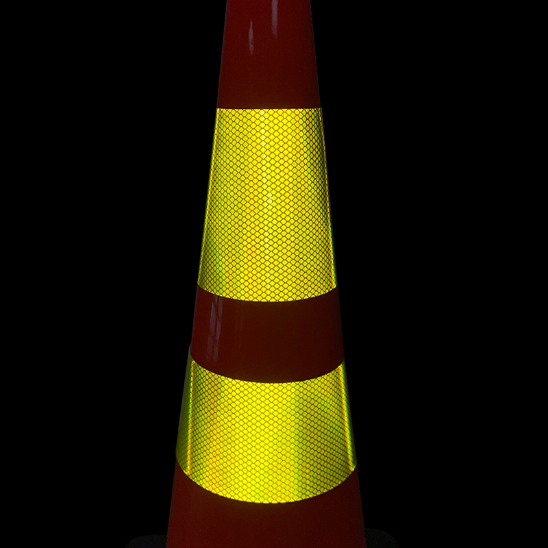 Fluorescent Yellow Reflective Traffic Cone Collar | Prismatic ...