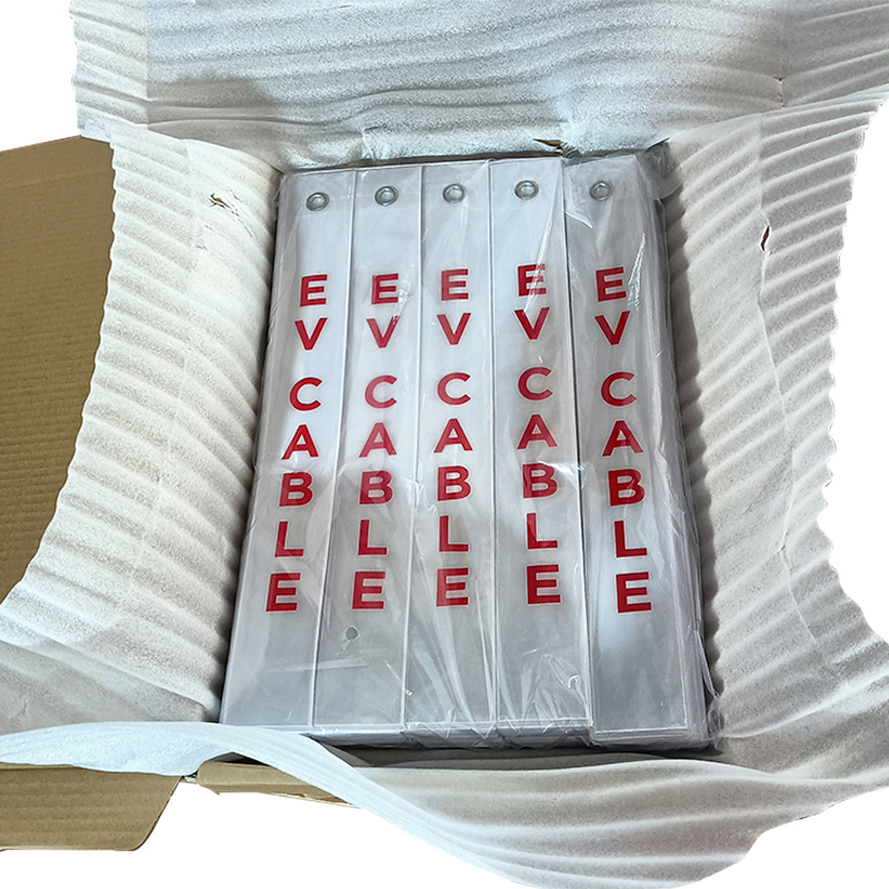 Red White EV Cable Reflective Mine Hanging Streamers | Prismatic ...