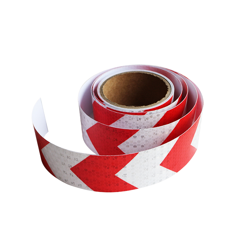 Red White Arrow Honeycomb Pattern PVC Reflective Safety Tape ...