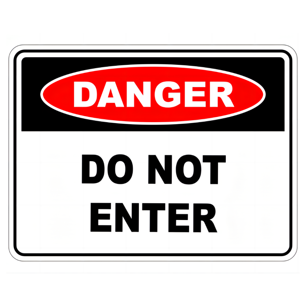 High Intensity Prismatic Grade Reflective Do Not Enter Danger Sign ...