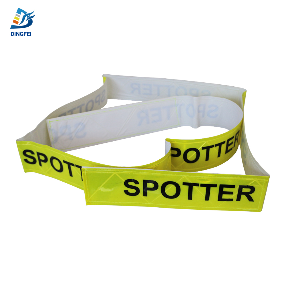 Fluorescent Yellow Spotter PVC Reflective Belt | Prismatic reflective ...