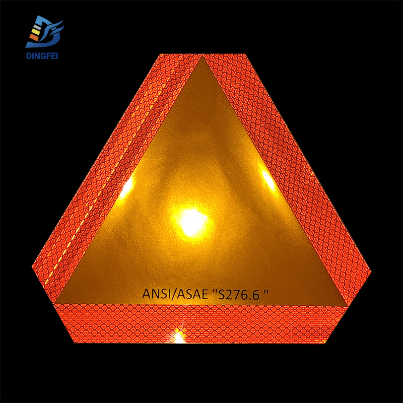 Reflective Slow Moving Vehicle Sign Sticker | Prismatic reflective film ...