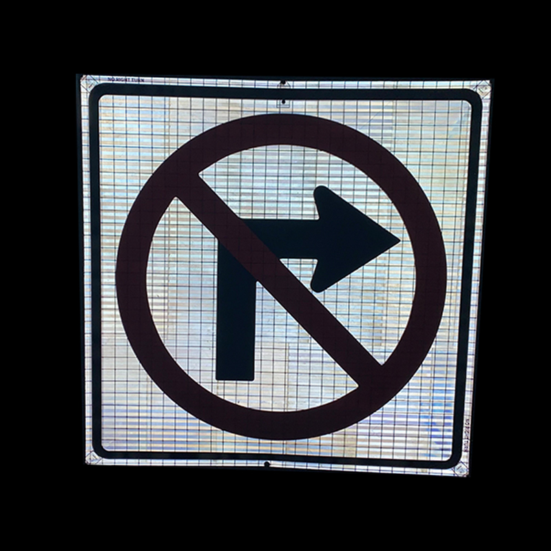 No Right Turn Reflective Roll Up Traffic Sign | Prismatic reflective ...