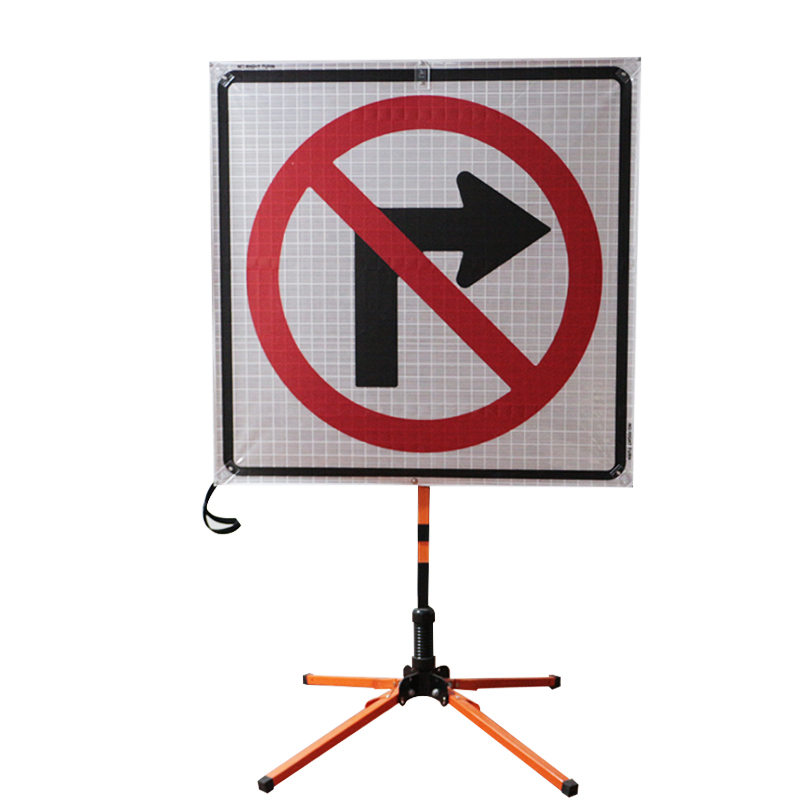 No Right Turn Reflective Roll Up Traffic Sign | Prismatic reflective ...