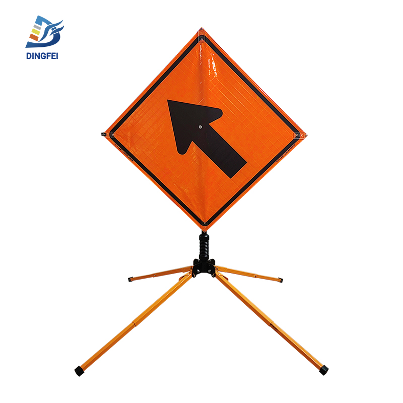 Lane Closure Arrow Reflective Roll Up Traffic Sign | Prismatic ...