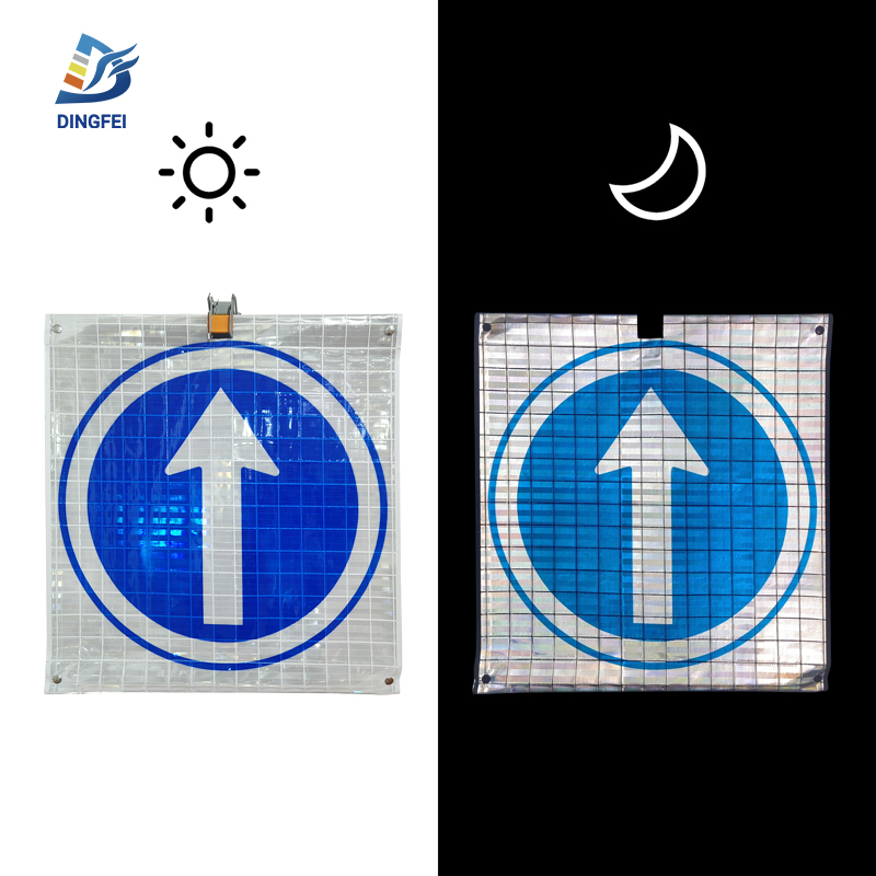 One Way Go Straight Reflective Tripod Folding Warning Sign | Prismatic ...