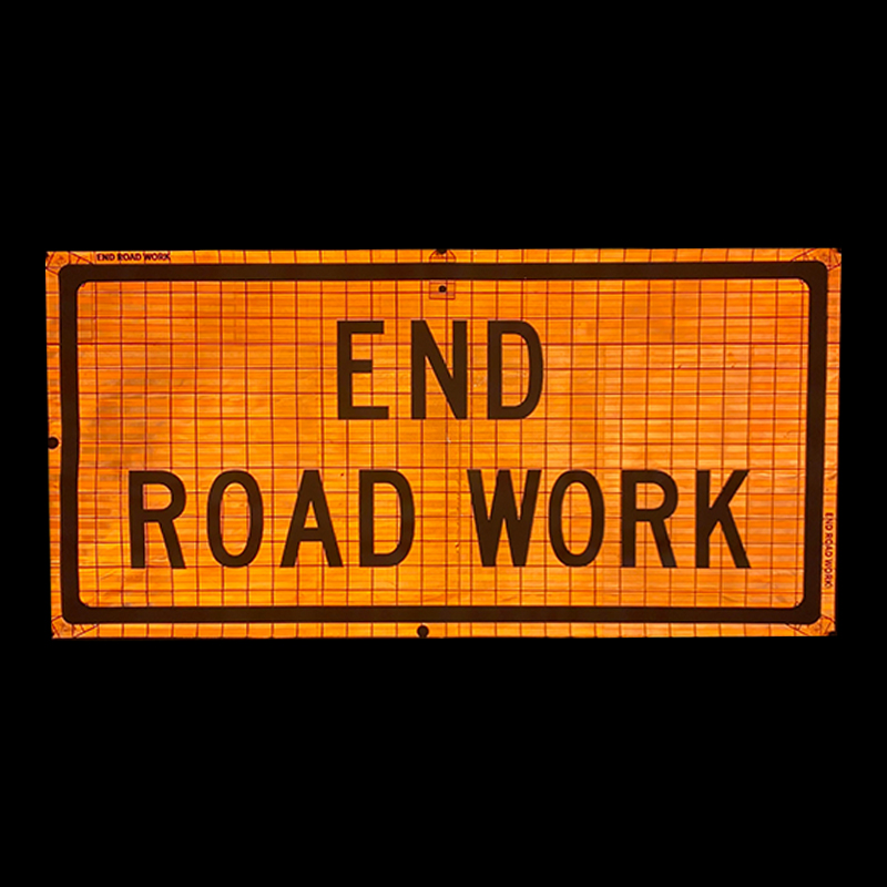 48" x 30" End Road Work Reflective Roll Up Traffic Sign | Prismatic ...
