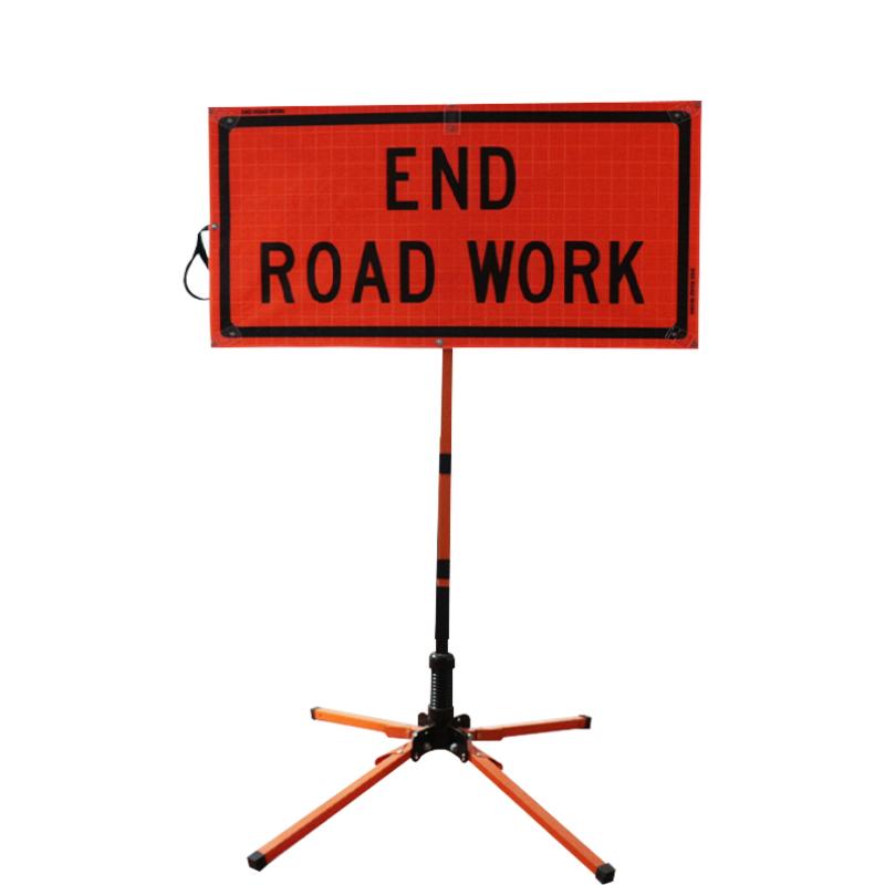 48" x 30" End Road Work Reflective Roll Up Traffic Sign | Prismatic ...