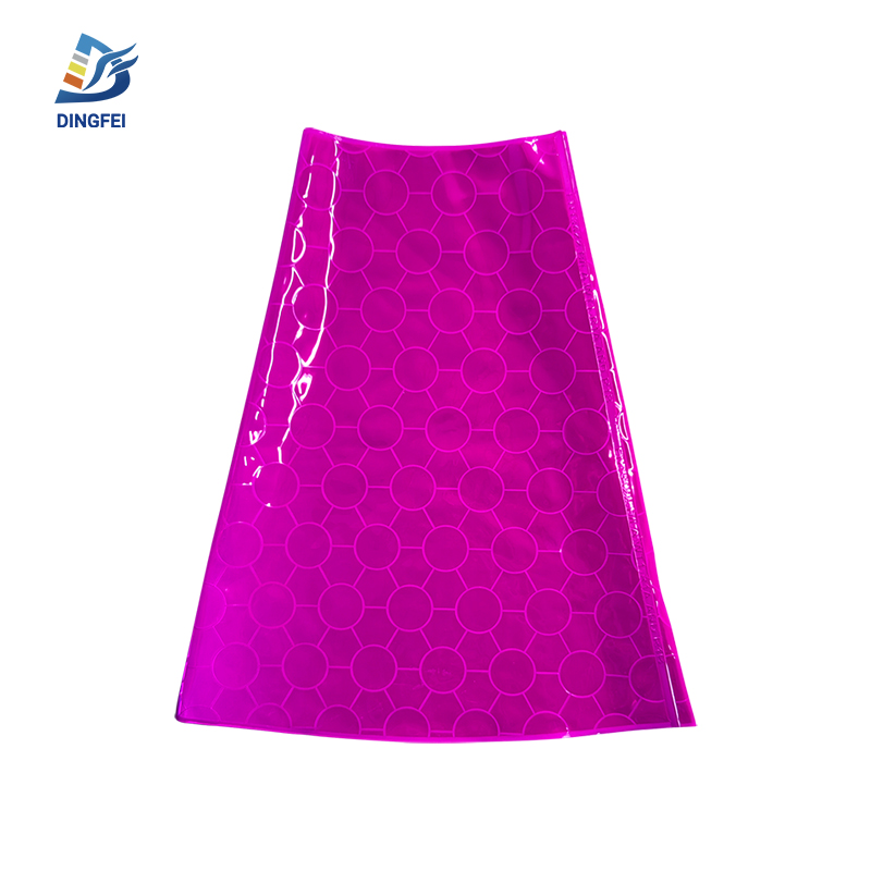 Rose Red Reflective Cone Sleeve for Traffic Cone | Prismatic reflective ...