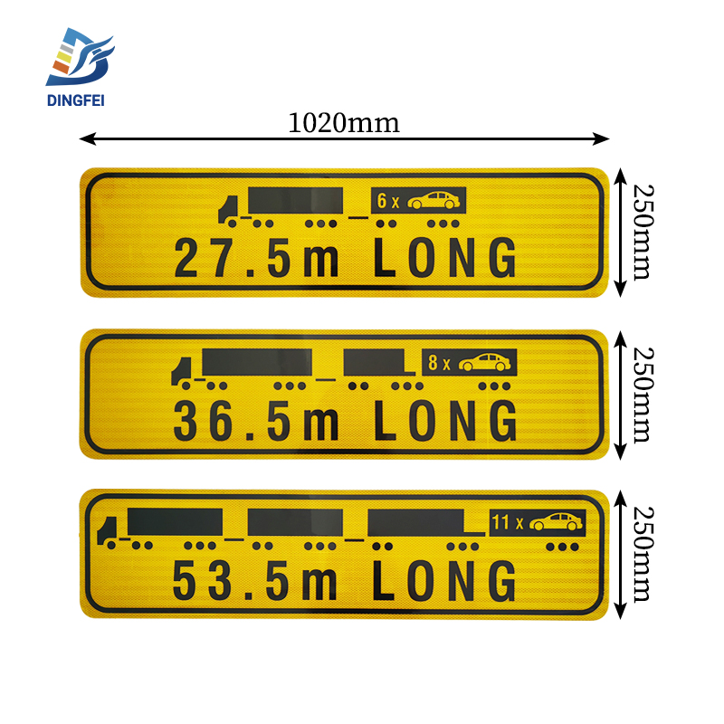 53.5M Long Vehicle Reflective Metal Truck Sign | Prismatic reflective ...