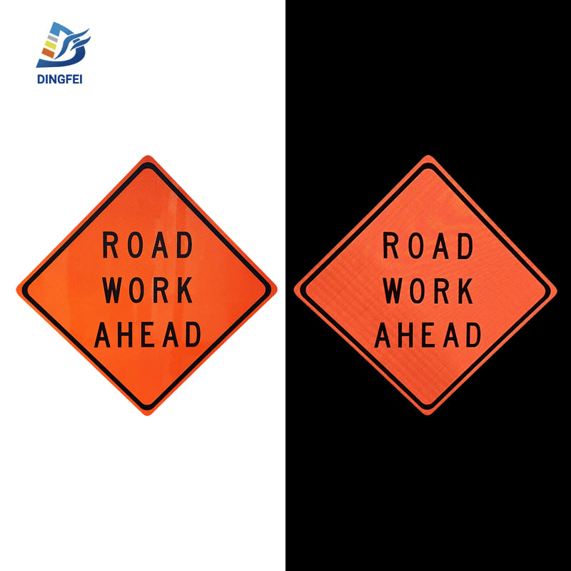 Aluminum Diamond Grade Reflective Road Work Ahead Signs | Prismatic ...