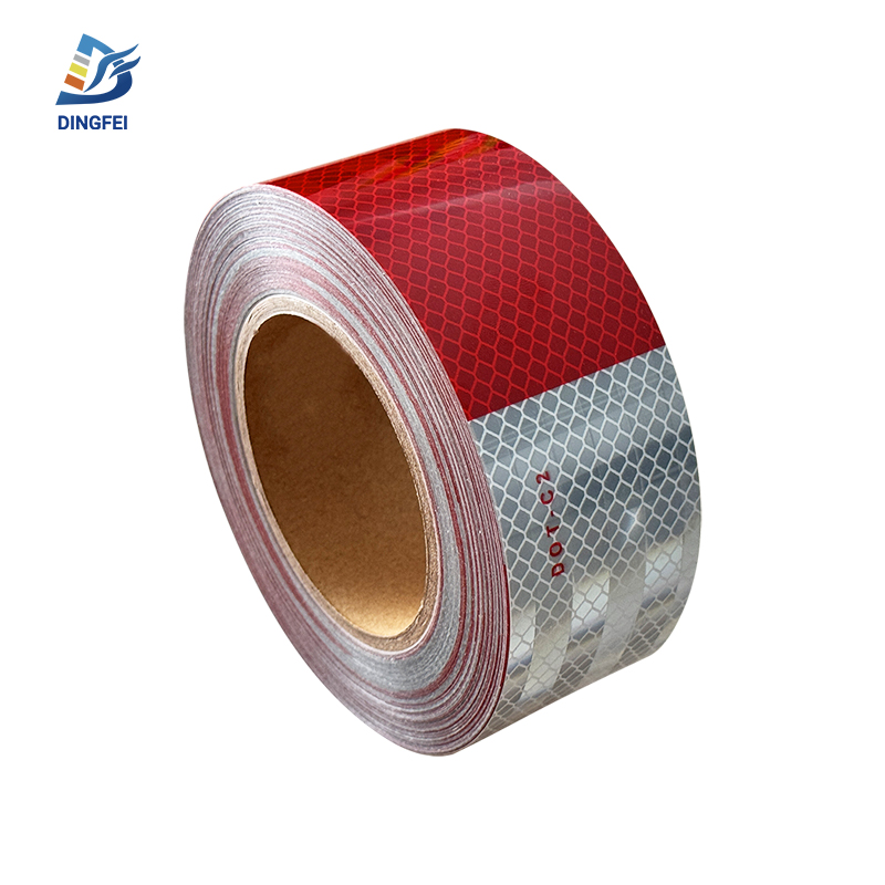 Red White DOT-C2 Metalized Reflective Tape for Trucks | Prismatic ...