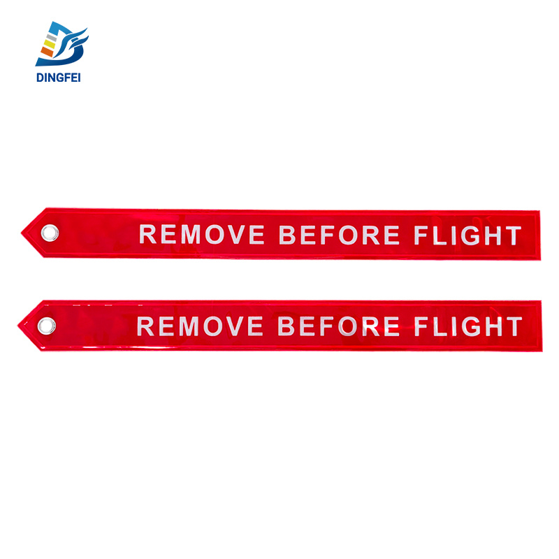 Red Remove Before Flight Reflective PVC Streamers | Prismatic ...