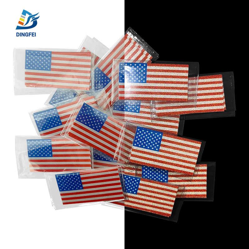 Reflective American Flag Stickers | Prismatic reflective film, PVC cone ...