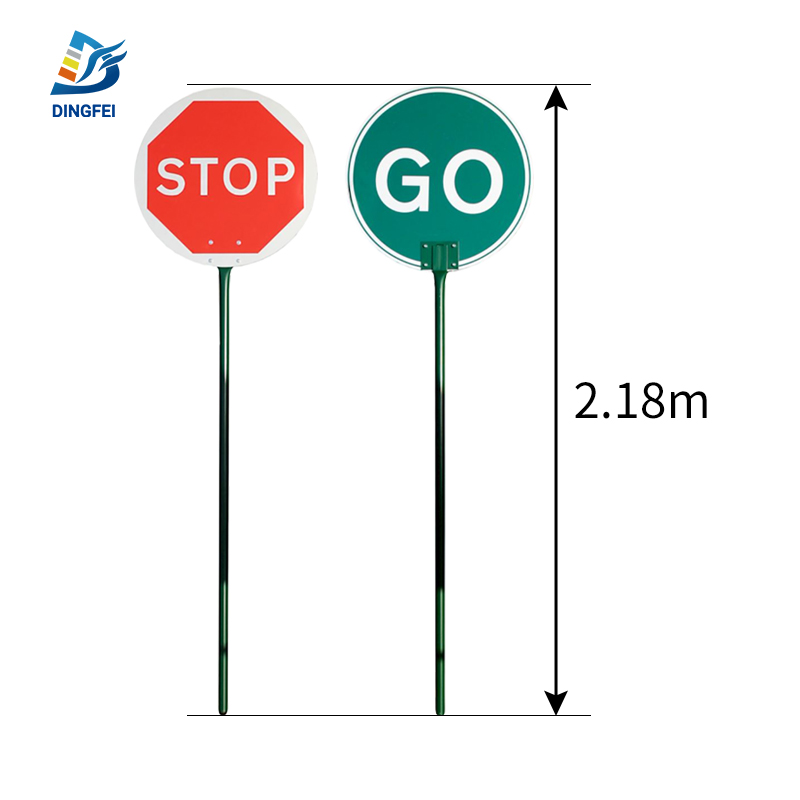 Stop Go Signs with Handle | Prismatic reflective film, PVC cone sleeve ...