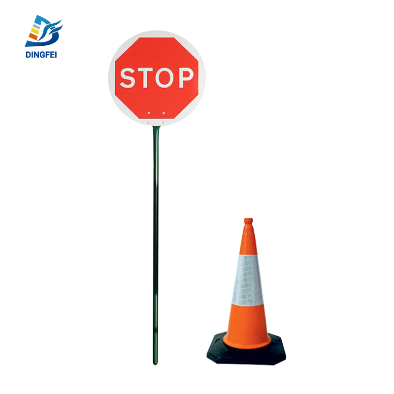 Stop Go Signs with Handle | Prismatic reflective film, PVC cone sleeve ...