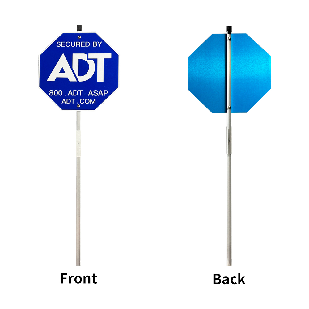 ADT Security Yard Sign | Prismatic reflective film, PVC cone sleeve ...